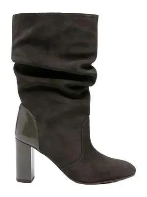 Chie Mihara 90mm Eychel Slouchy Leather Boots - Grey