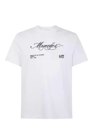 Moncler Script-logo Cotton T-shirt - White