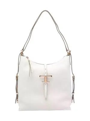 TOD'S T-Timeless Zip Shoulder Bag White