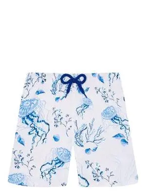 Vilebrequin Medusa And Shells Stretch Swim Shorts - White
