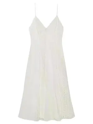 Simkhai Mina Lace-insert Midi Dress - White