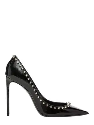Saint Laurent 105mm Zoe Studded Pumps - Black