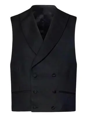 FRANZESE COLLECTION Satin-detail Single-breasted Suit - Black