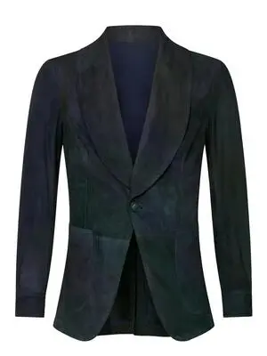FRANZESE COLLECTION Shawl-collar Patch-pocket Blazer - Blue