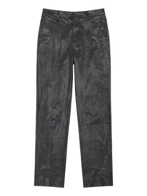 MAISON MARGIELA Crinkled Linen Trousers - Black