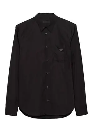 Prada Patch-pocket Cotton Shirt - Black