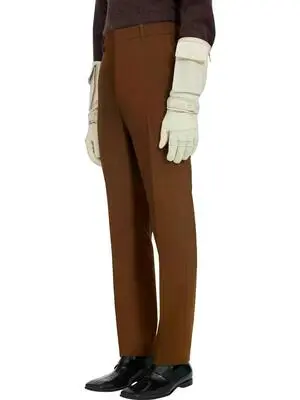 MAISON MARGIELA Wool Trousers - Brown