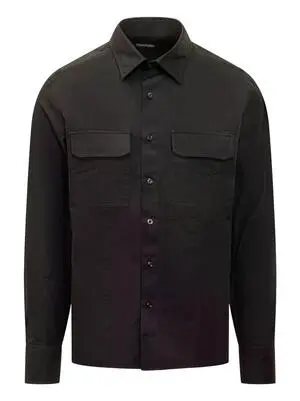 TOM FORD Military-pocket Shirt - Black