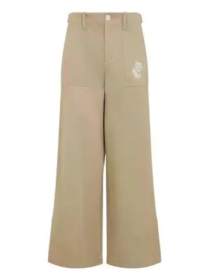 Marni Rose Embroidered Trousers - Neutrals