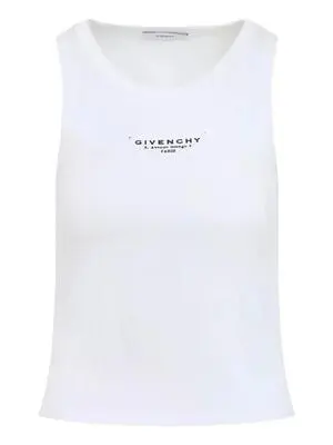 Givenchy Ribbed Logo Tank - White
