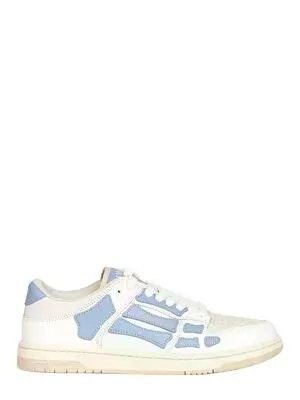 Amiri Skeleton Appliqué Leather Trainers - White