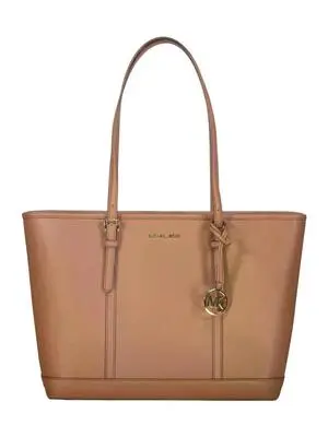 Michael Kors Jet Set Top-zip Leather Tote - Brown