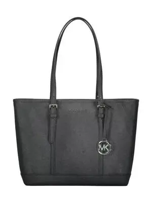 Michael Kors Jet Set Leather Tote Bag - Black