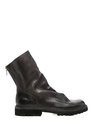 SHOTO Leather Zip-fastening Boots - Brown