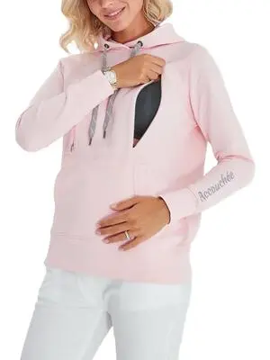 ACCOUCHEE Iconic Maternity/nursing Hoodie - Light Pink