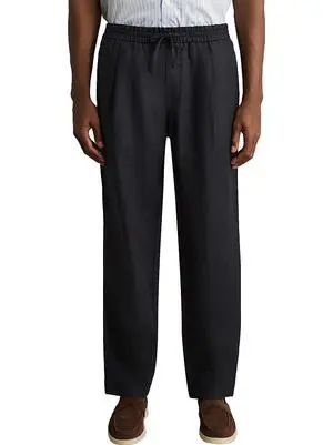REISS Relaxed Fit Drawstring Trousers - Navy