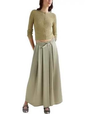 Marella Fontana Belted Maxi Skirt - Sage