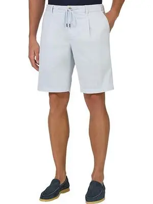 Boggi Milano Cotton Stretch Drawstring Bermuda Shorts - Light Blue