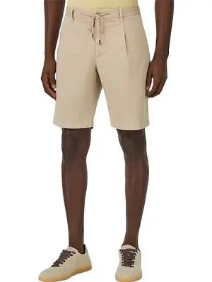 Boggi Milano Cotton Stretch Drawstring Bermuda Shorts - Sand