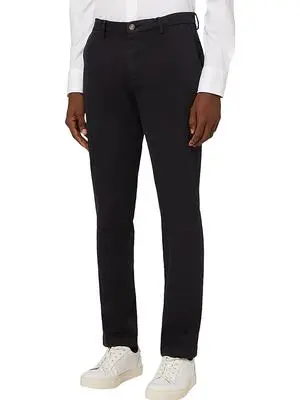 Boggi Milano Stretch Panama Trousers - Navy Blue