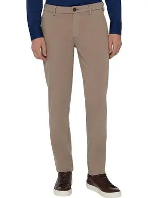 Boggi Milano Stretch Panama Trousers - Taupe
