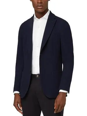 Boggi Milano Cotton Crepe Blazer - Navy Blue