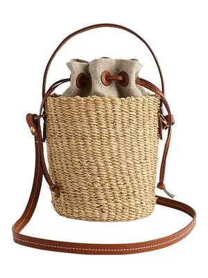 Madewell Mini Straw Basket Bag - Natural Multi