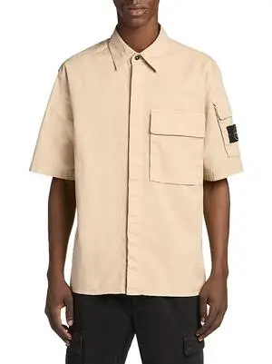 Stone Island Short Sleeve Pocket Shirt - Desert Sand