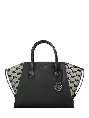 Michael Kors Leather Logo-plaque Tote Bag - Black