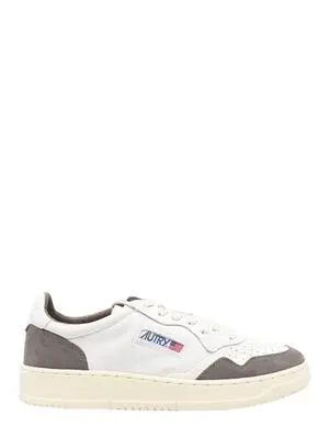 AUTRY Medalist Leather Low-top Sneakers - White/morel