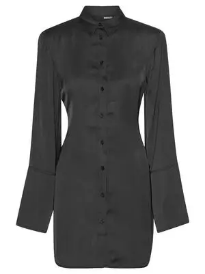 Remain Birger Christensen Tie-waist Mini Shirt Dress - Black