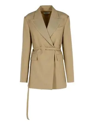 Sportmax Virgin Wool Blazer - Brown