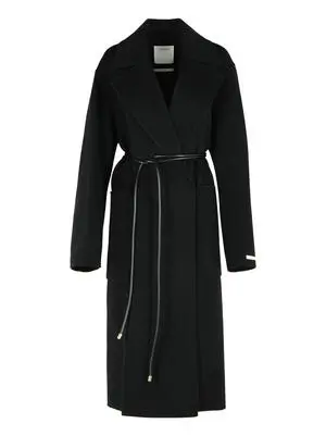 Sportmax Abate Virgin Wool Robe Coat - Black