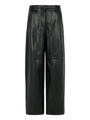 Sportmax Garbo Nappa Leather Trousers - Black