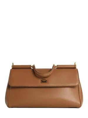 Dolce & Gabbana My Sicily Calf Leather Plongé Handbag - Beige