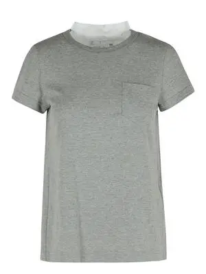 Sacai Cotton T-shirt - Grey