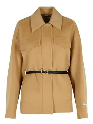 Sportmax Pure Wool Caban Jacket - Brown