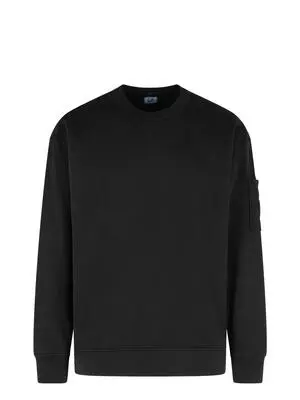 C.P. COMPANY Emerized Cotton Sweatshirt - Black