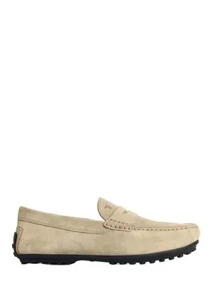 TOD'S City Gommino Suede Loafer - Beige