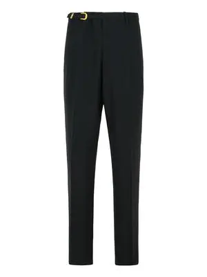 Versace Virgin Wool Blend Pantalone - Black