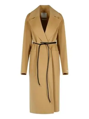 Sportmax Abate Virgin Wool Robe Coat - Brown