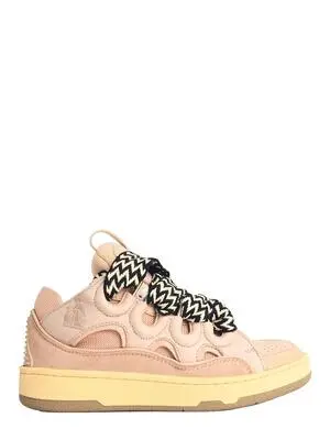 LANVIN Curb Leather Blend Sneakers Pink