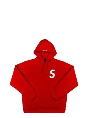Supreme S Logo Hooded Sweatshirt - Red