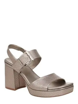 27 EDIT NATURALIZER Phillipa Block Heel Sandal Patina Pewter