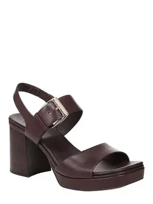 27 EDIT NATURALIZER Phillipa Block Heel Sandal Ruby Noir Brown