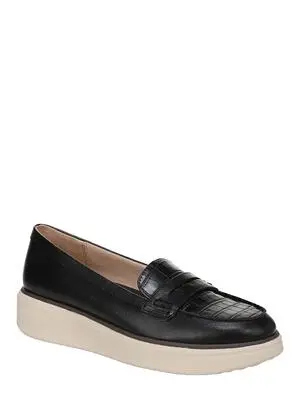 LIFESTRIDE Chelsea Platform Penny Loafer - Black /black