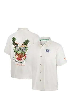 Tommy Bahama New York Giants Coconut Matchup Camp Throwback Button-up Shirt - White