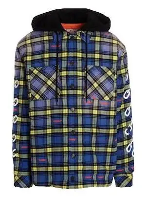 Off-White Arrow Padded Flannel Jacket - Blue
