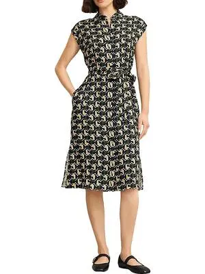HOBBS LONDON Kalinda Geometric Print Shirt Dress - Multi