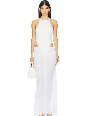 AWAVE STUDIO Bodysuit And Long Skirt Set - White